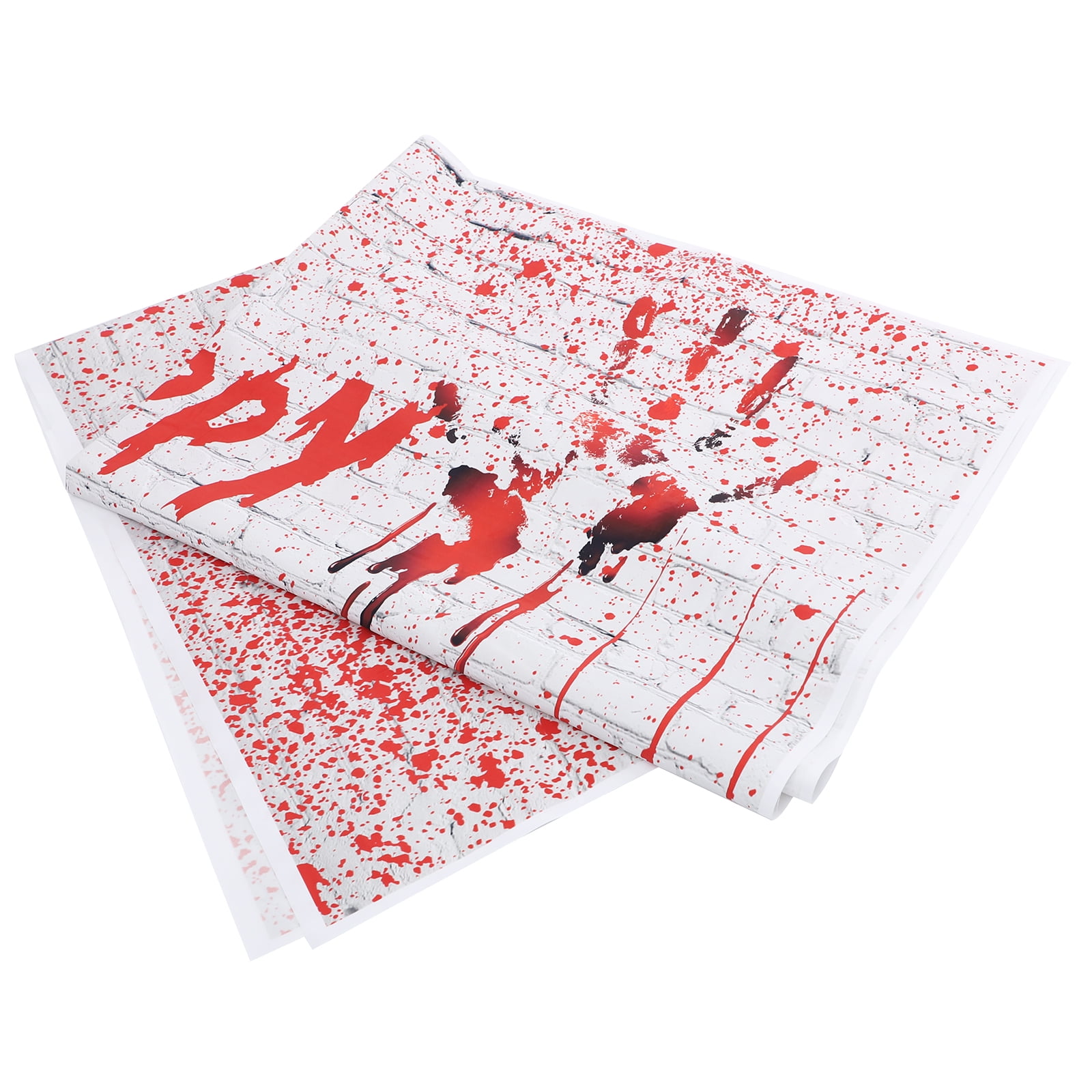 Bloody Brick Backdrop Halloween Palm Print Background Cloth Scary ...