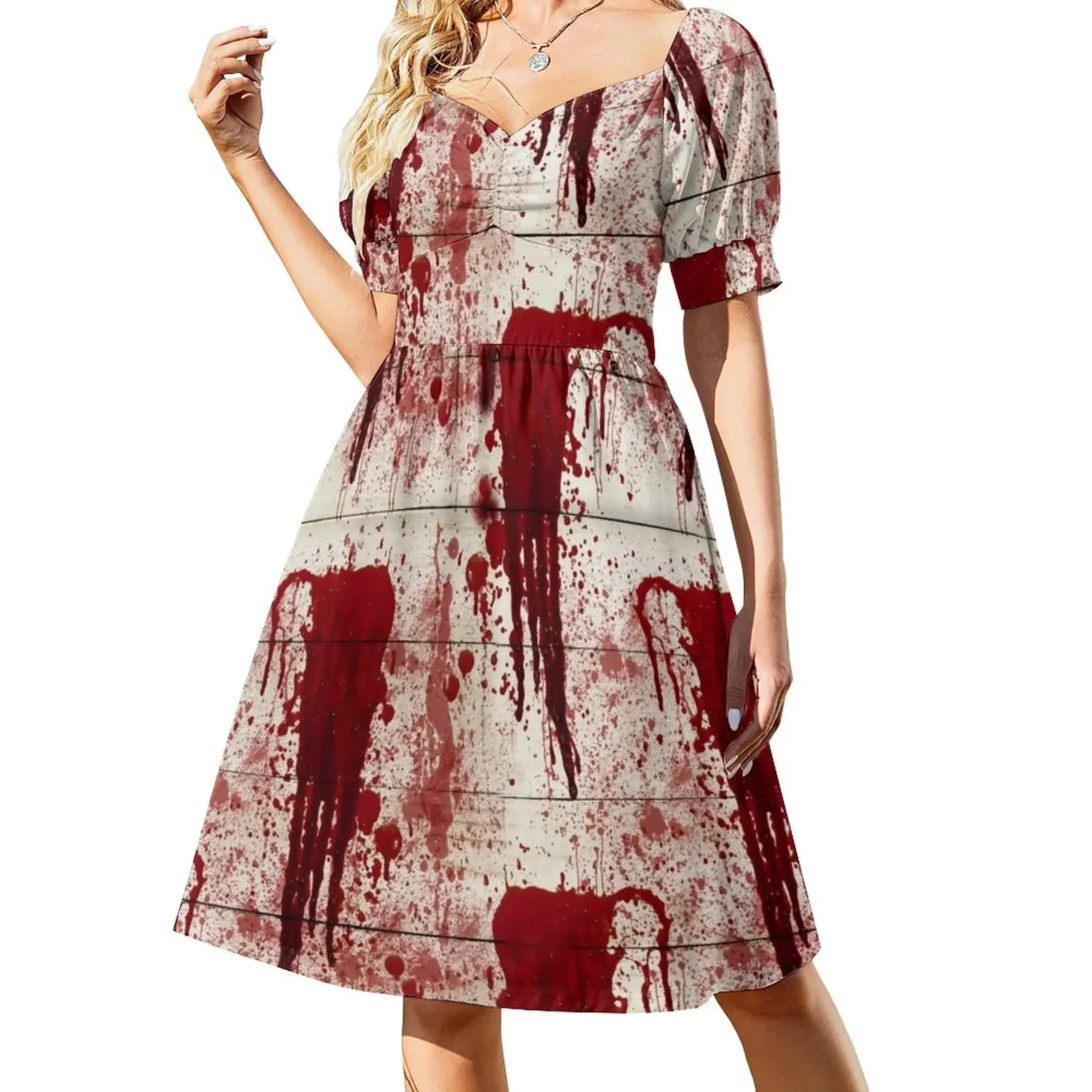 Bloody Crime Sce Hallowe Sleeveless festival outfit wom prom clothes ...