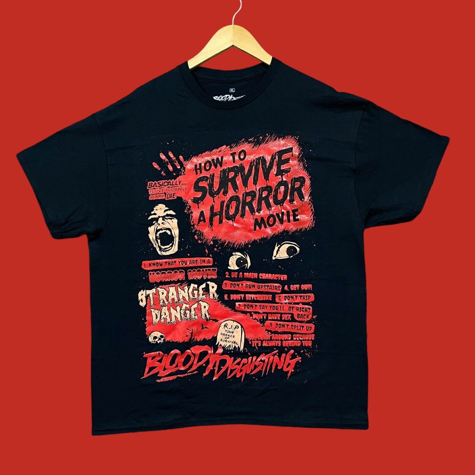Bloody Disgusting Surviving a Horror Movie Tshirt size extra large ...