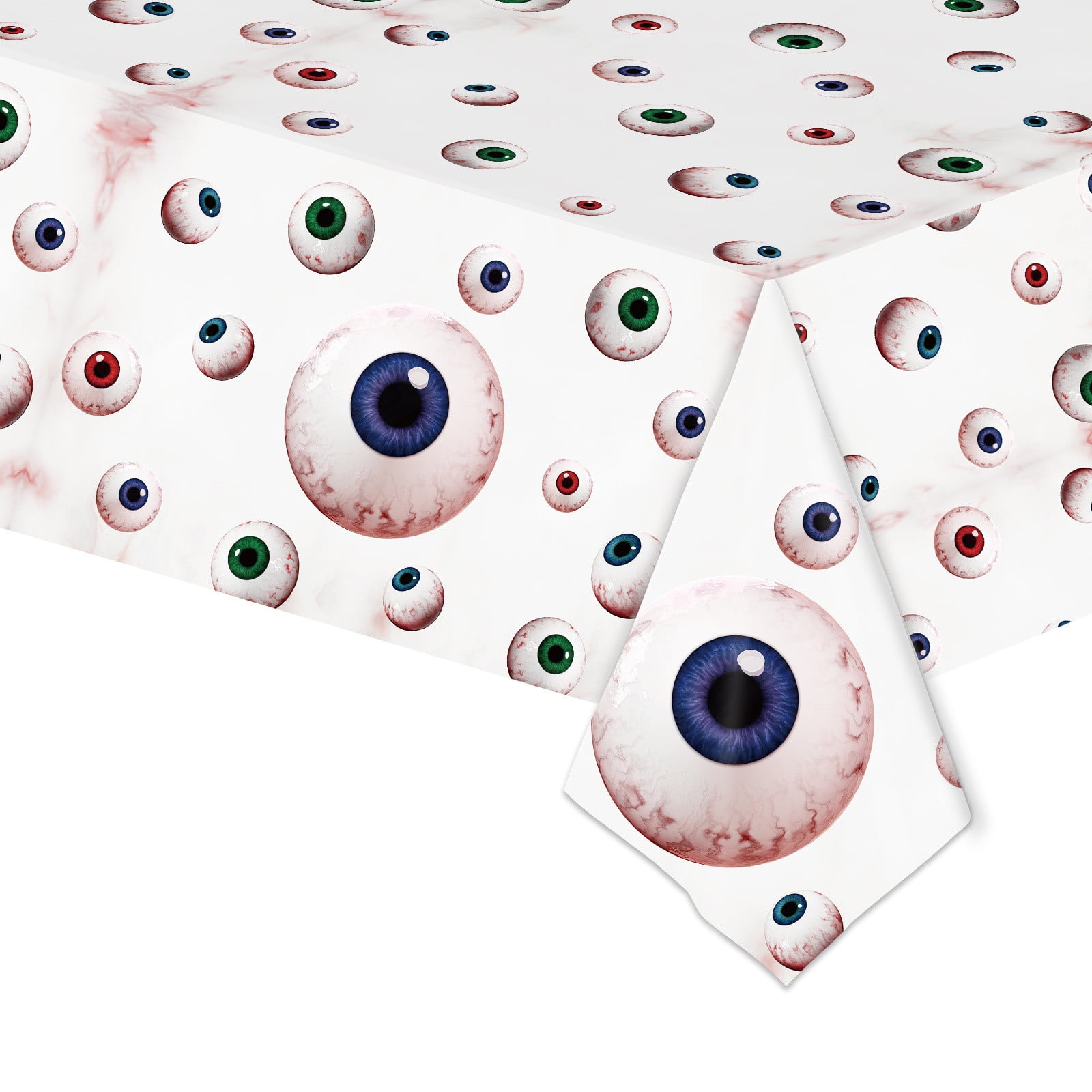 Bloody Eyes Tablecloth - 54x108 Inches Disposable Red Splatter Themed ...