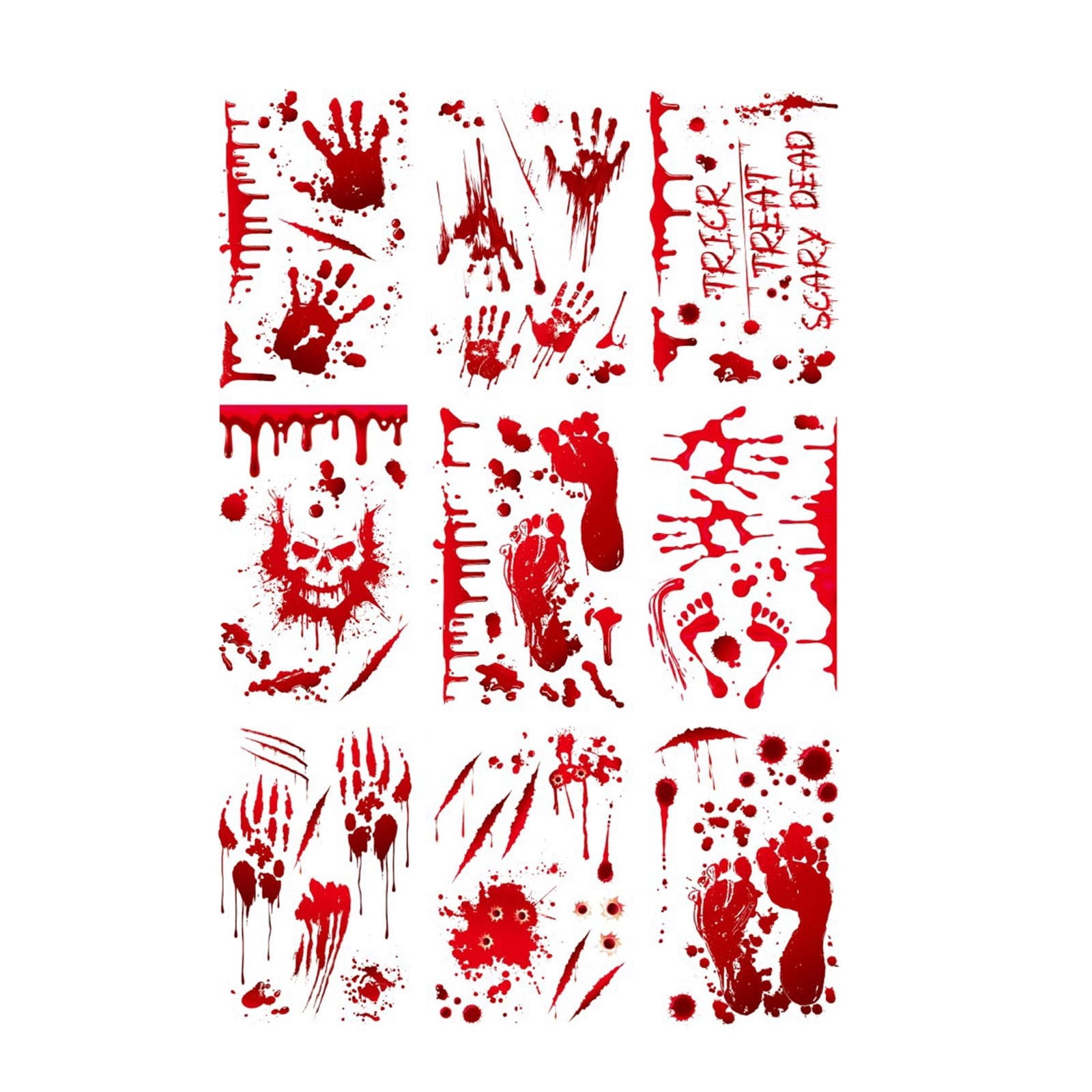 Bloody Hand Bloody Scary Halloween Wall Stickers Halloween Bloody ...