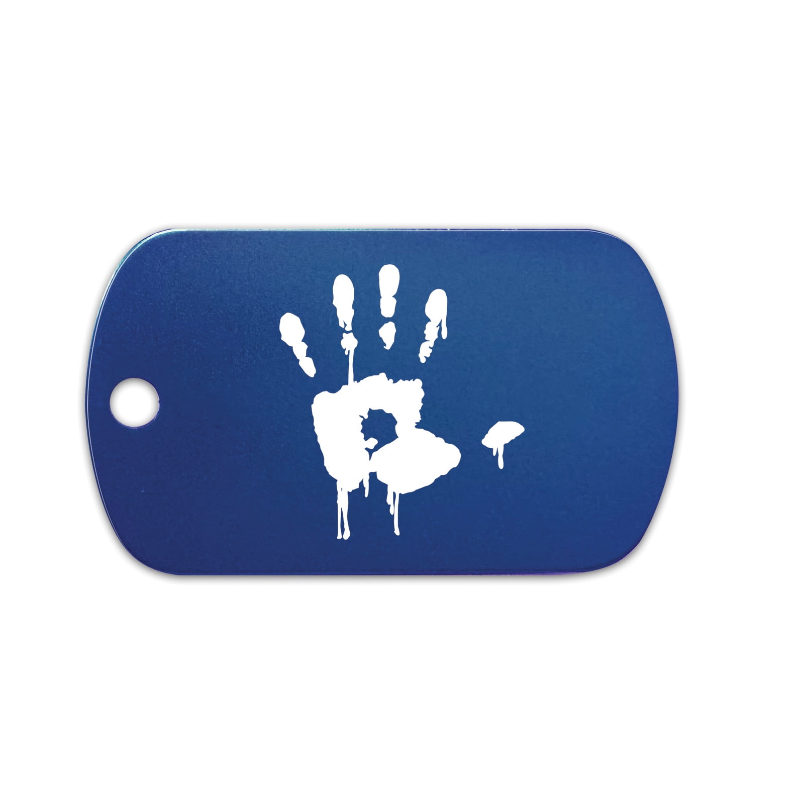 Bloody Handprint Zombie GI Dog Tag Aluminum Keychain zombies apocalypse ...