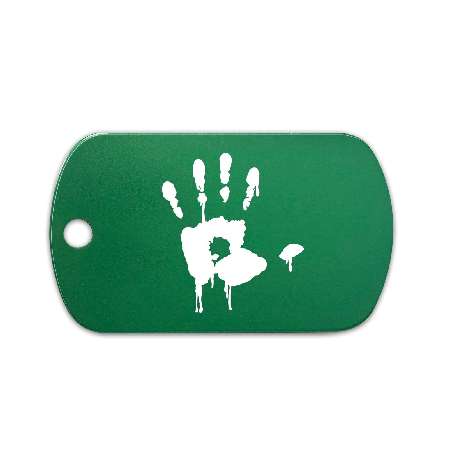 Bloody Handprint Zombie GI Dog Tag Aluminum Keychain zombies apocalypse ...