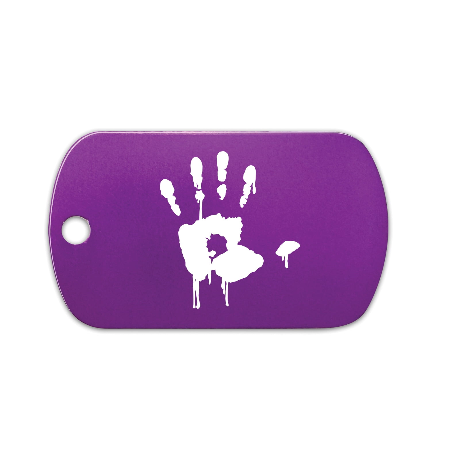 Bloody Handprint Zombie GI Dog Tag Aluminum Keychain zombies apocalypse ...
