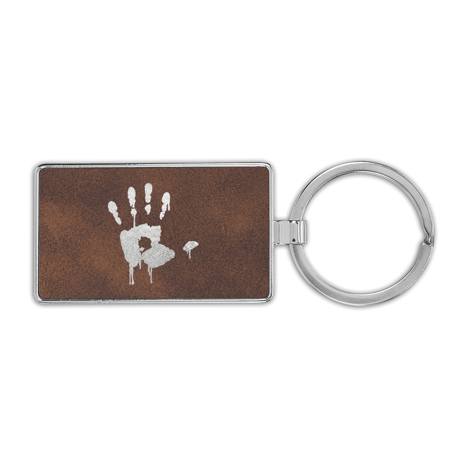 Bloody Handprint Zombie Premium Leatherette Keychain zombies apocalypse ...
