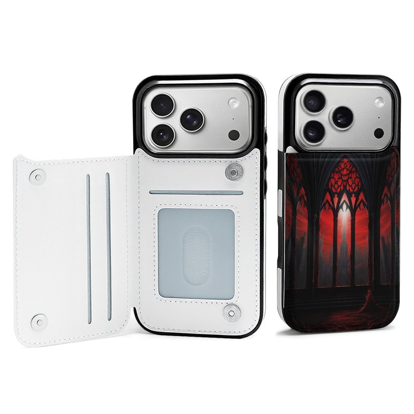 Bloody House Leather Wallet Case for iPhone 12 Pro Wallet Case Card ...