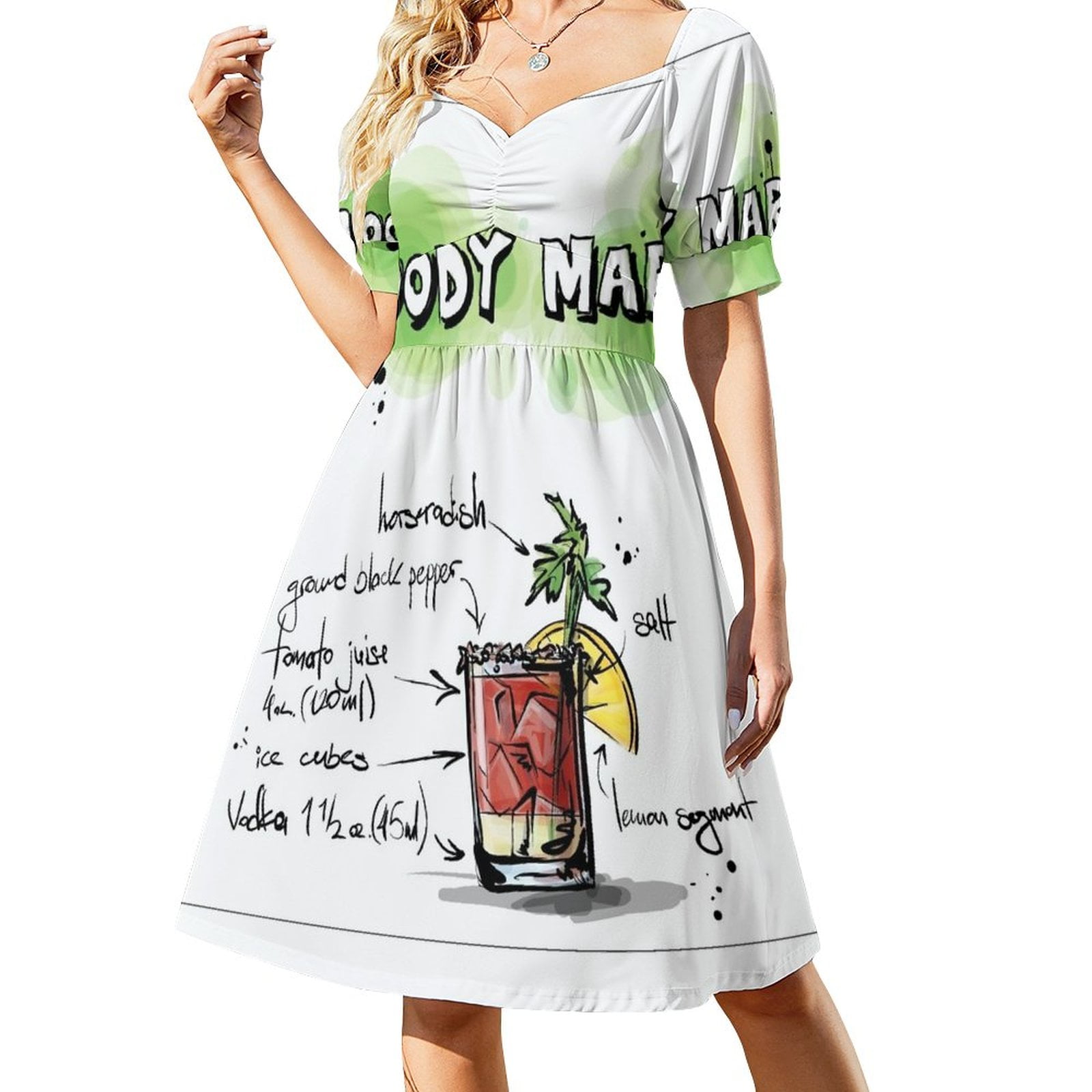Bloody Mary Brunch Cocktail Party Sleeveless Dress Woman clothing party ...