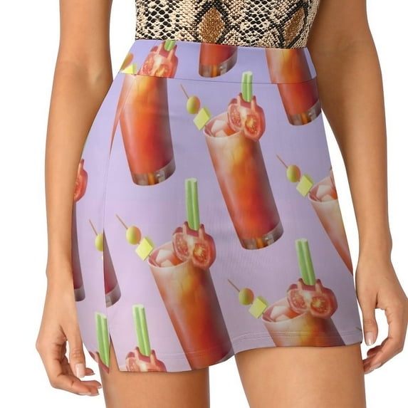 Bloody Mary Cocktail Women's skirt With Hide Pocket Tennis Skirt Golf ...