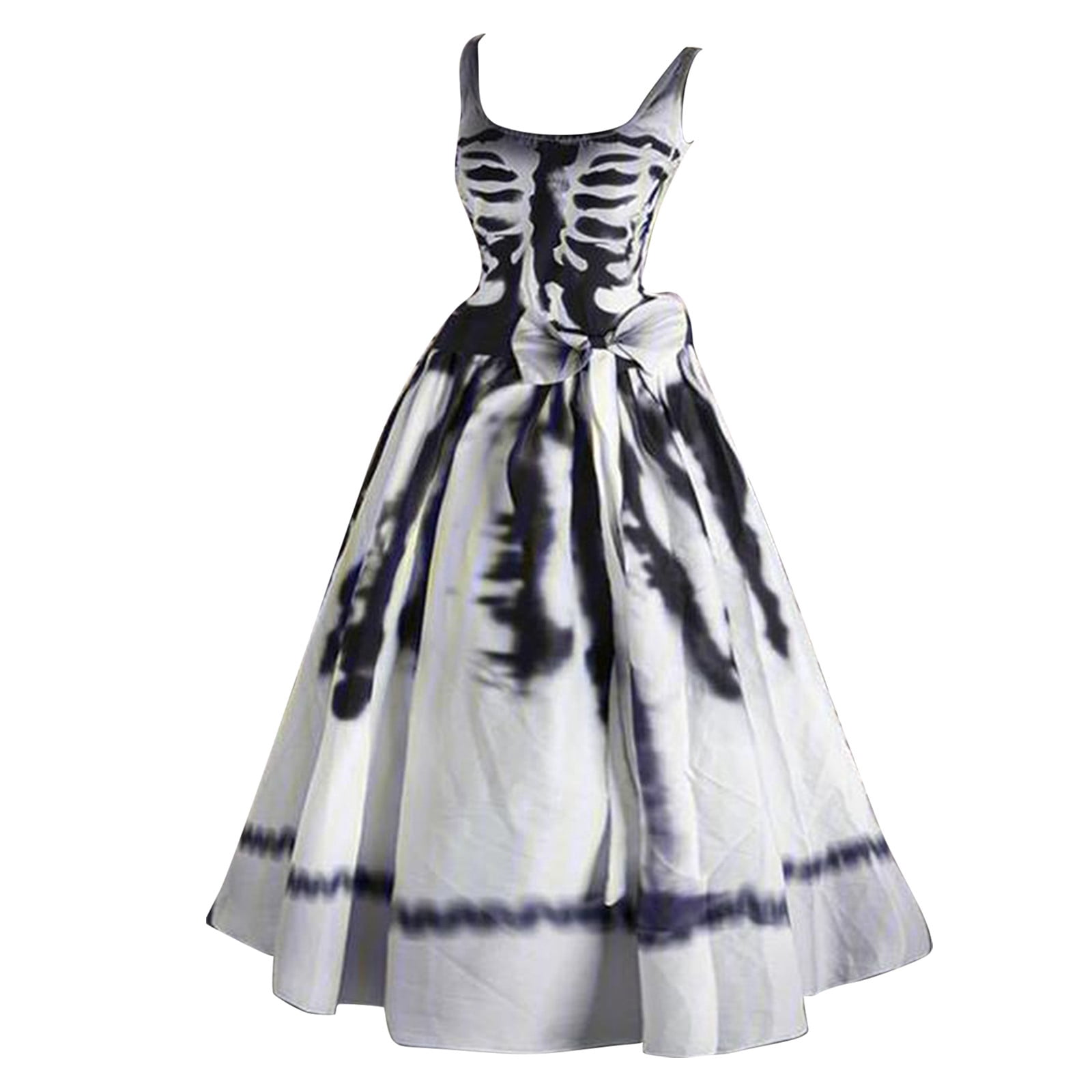 Bloody Skeleton Ghost Dress Halloween Sleeveless Dress Women Vintage ...