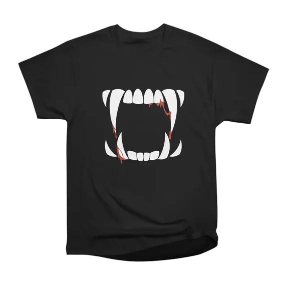 Bloody Vampire Dracula Face Horror Design T-Shirt Tee Gift For Him ...