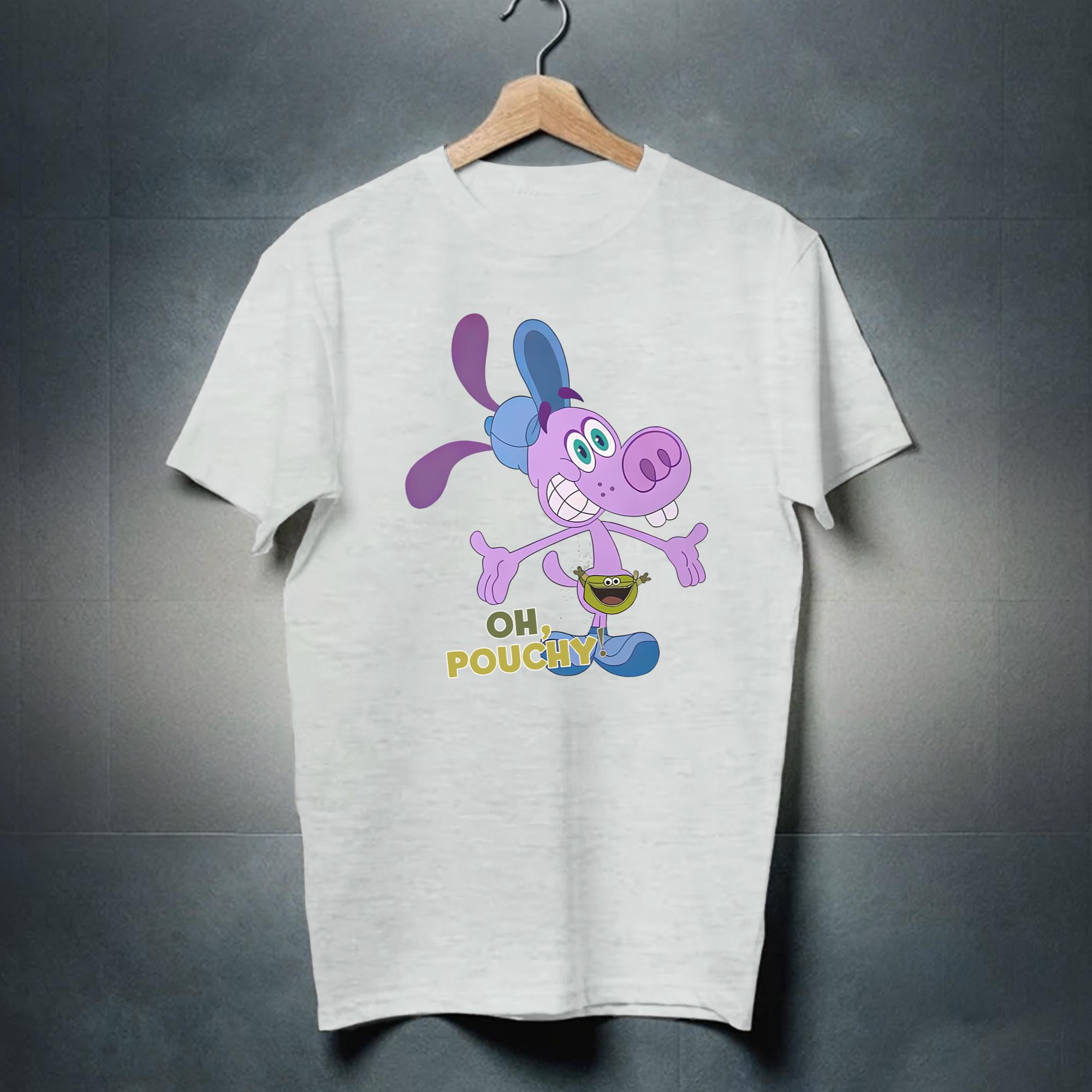 Bloofy and Pouchy Cartoon Style Shirt, Funny Emotion Duo Graphic Tee ...