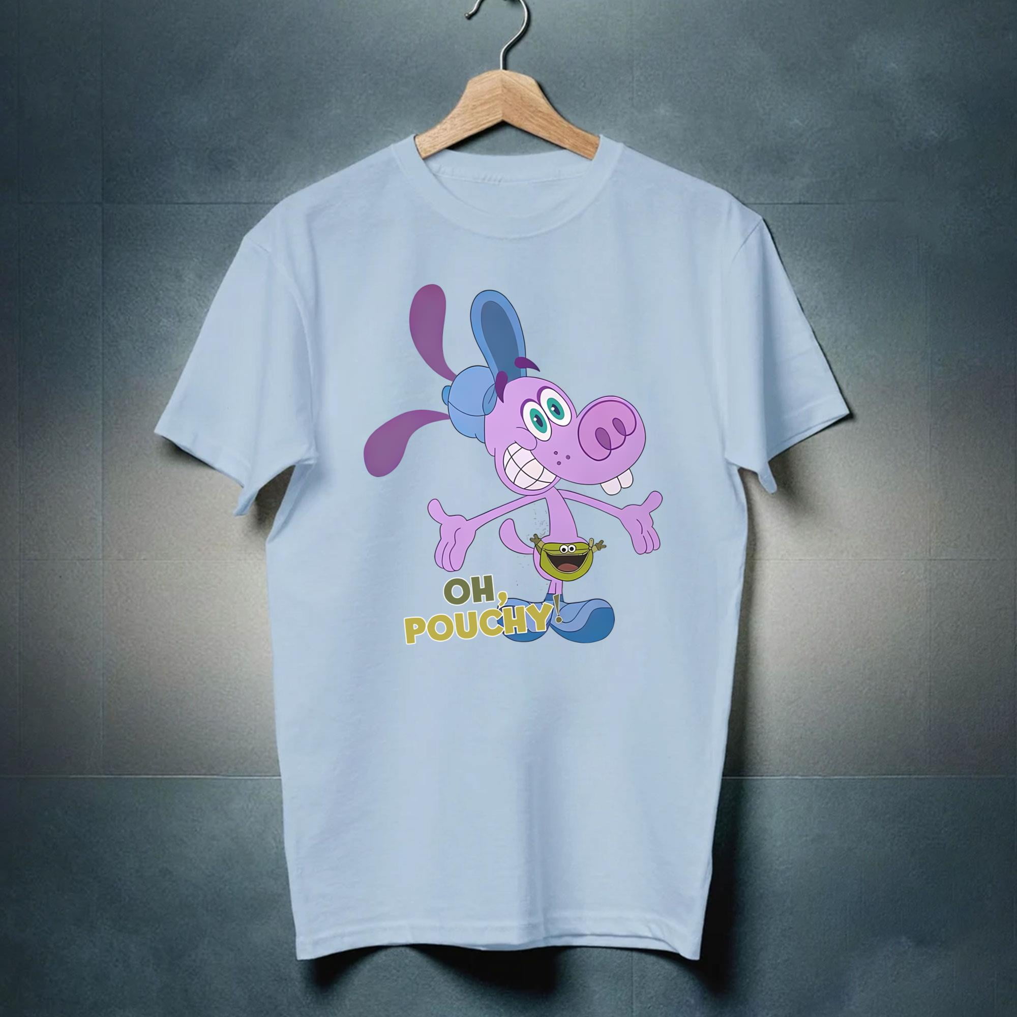 Bloofy and Pouchy Cartoon Style Shirt, Funny Emotion Duo Graphic Tee ...
