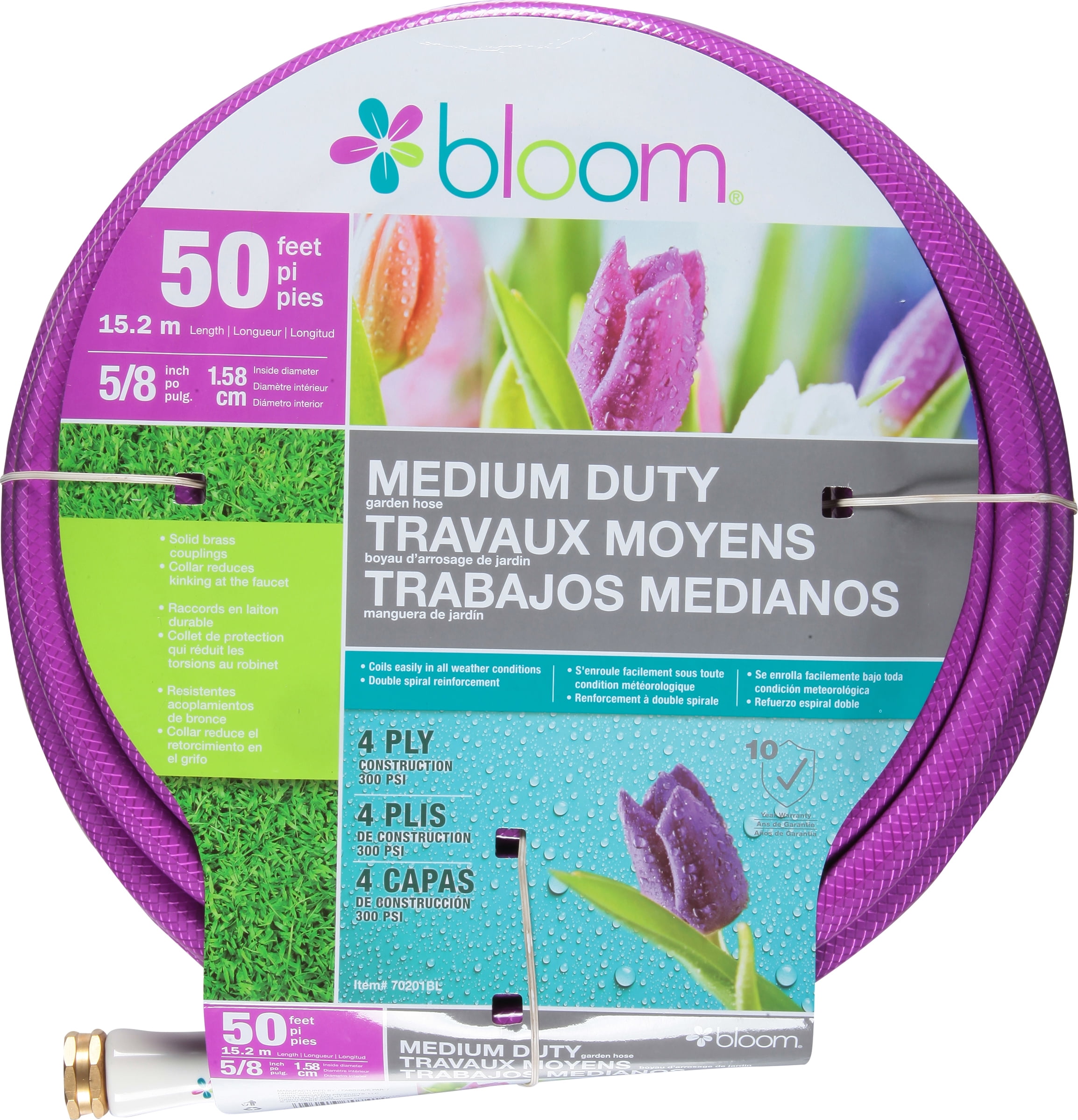 Bloom 50 Feet Medium Duty Garden Hose 1 ea - Walmart.com