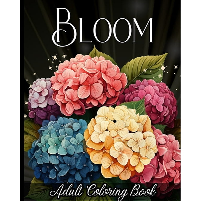 adult flower coloring book