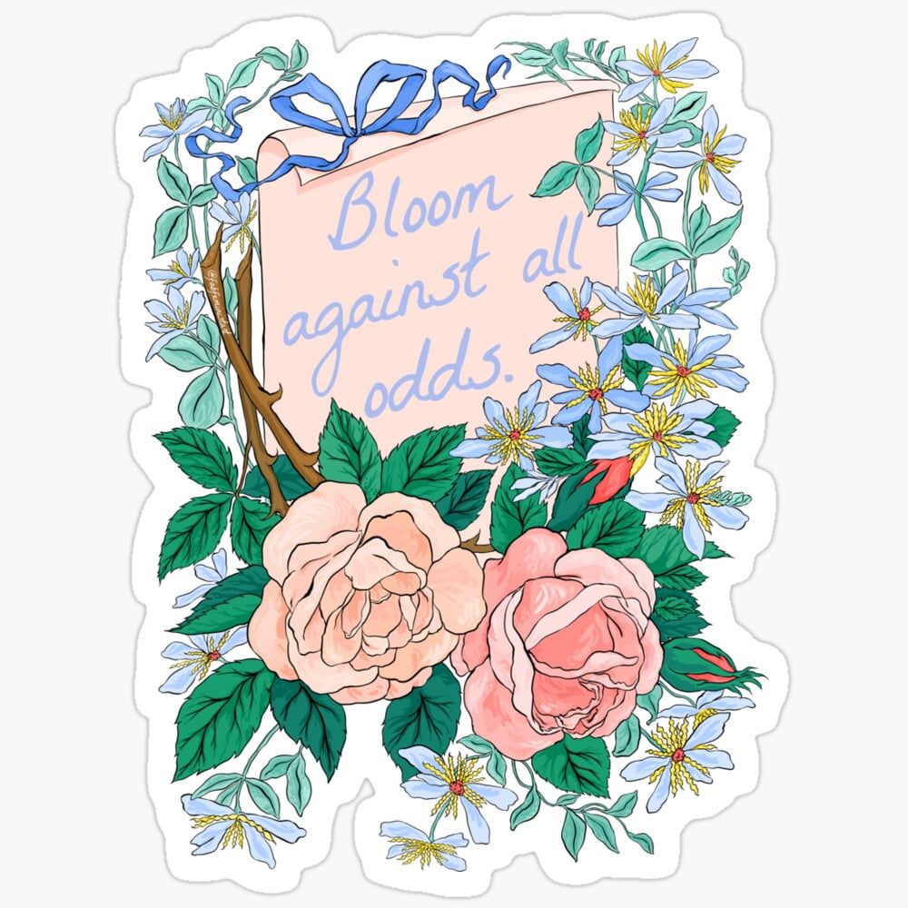 Bloom Against All Odds Sticker Phone Decal Water Bottle Stickers Car ...