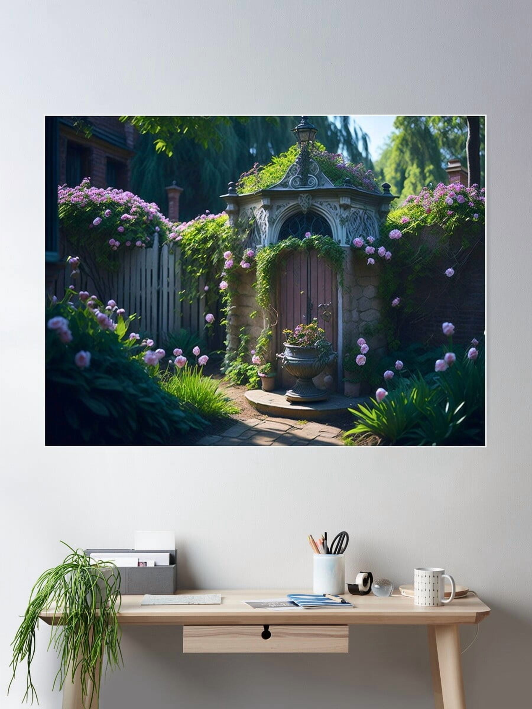Bloom Amidst History Victorian Garden Splendor Poster Wall Art Modern ...