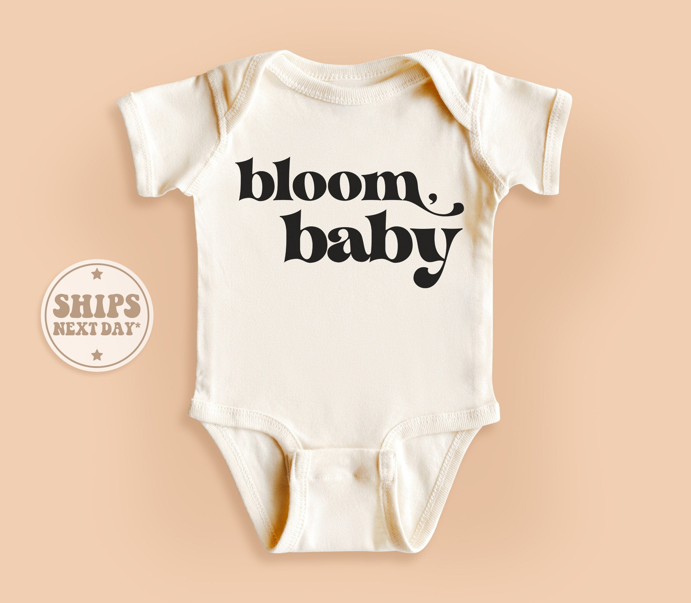 Bloom Baby Onesie, Cute Natural Baby Onesie, Bloom Baby Bodysuit ...