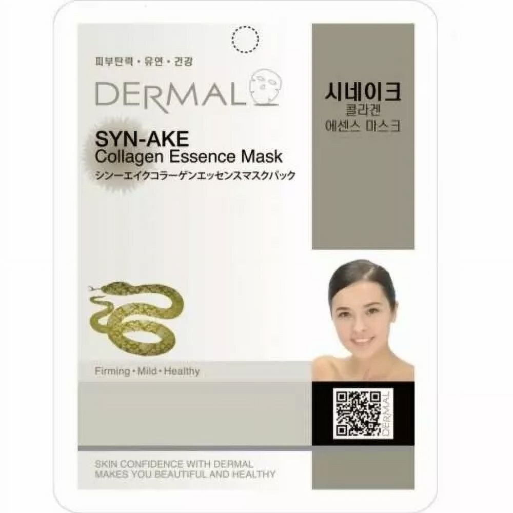 Bloom Beauty Dermal Korea Collagen Essence Full Facial Mask Sheet- Syn-Ake (12 Packs ...