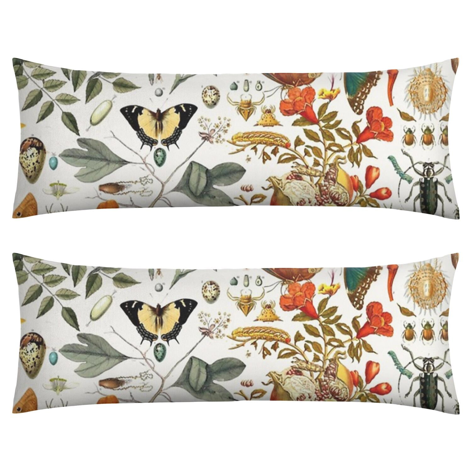 Bloom Body Pillow Cover 20x54 - Floral Print Watercolor Long Pillow ...