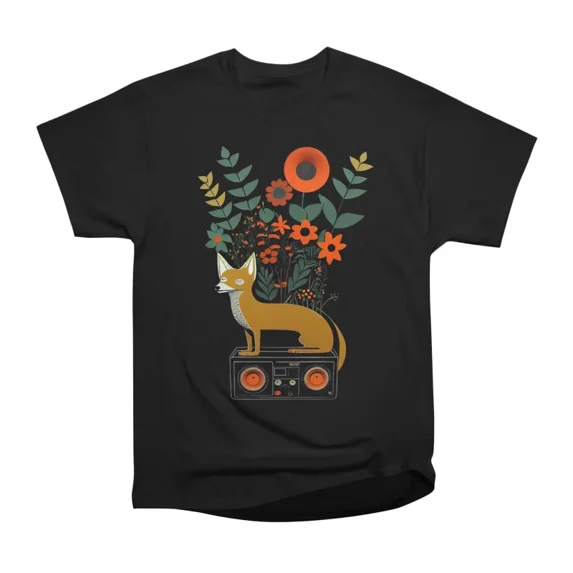 Bloom Boom Fox Beats T-Shirt Tee Gift For Him Merch For Her Apparel For ...