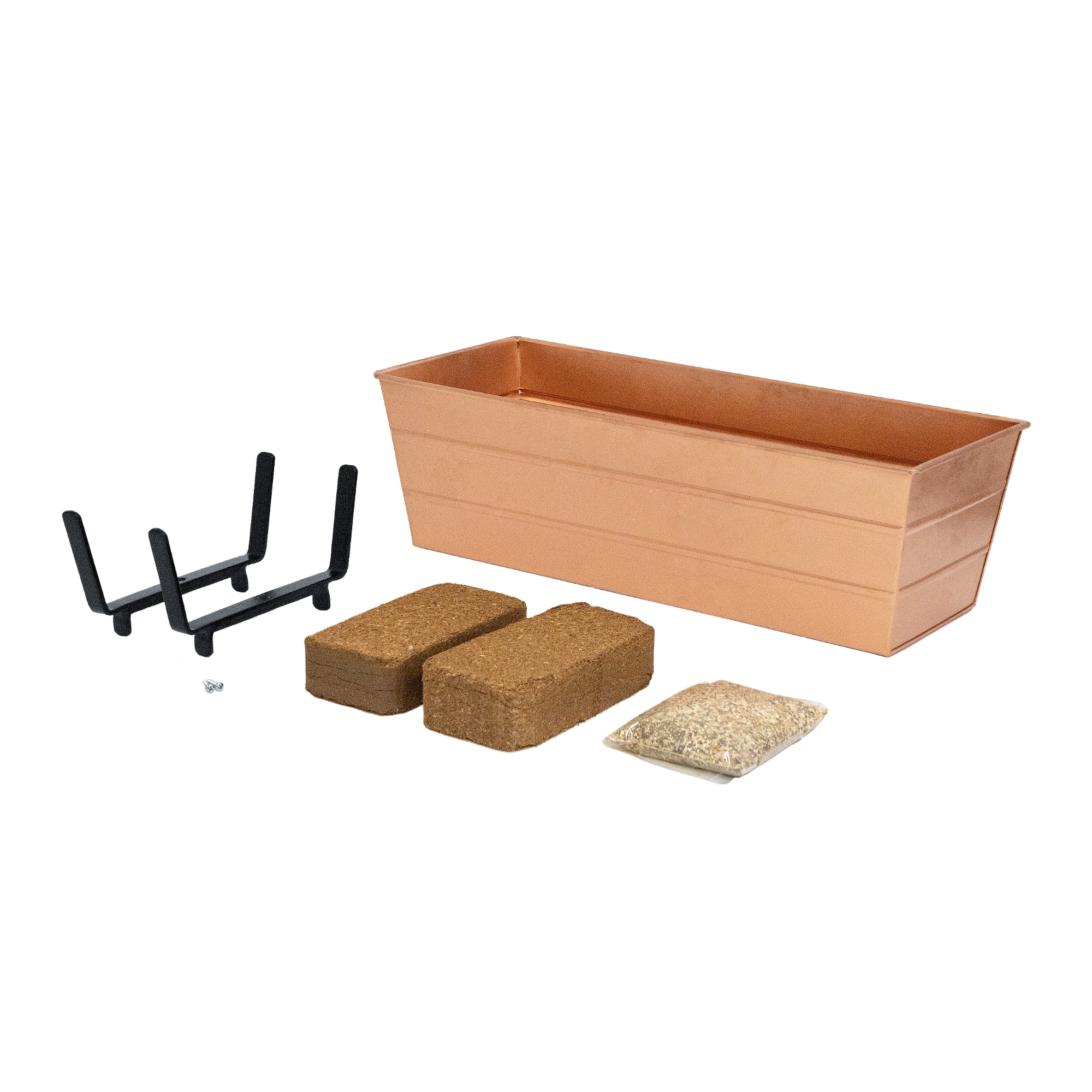 Bloom Box Garden Growing Kit, Medium Copper with Brackets for 2 x 6 ...