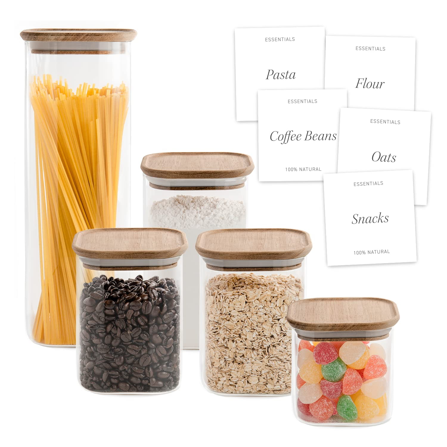 Bloom & Breeze Airtight Kitchen Storage Containers, Large, Stackable ...