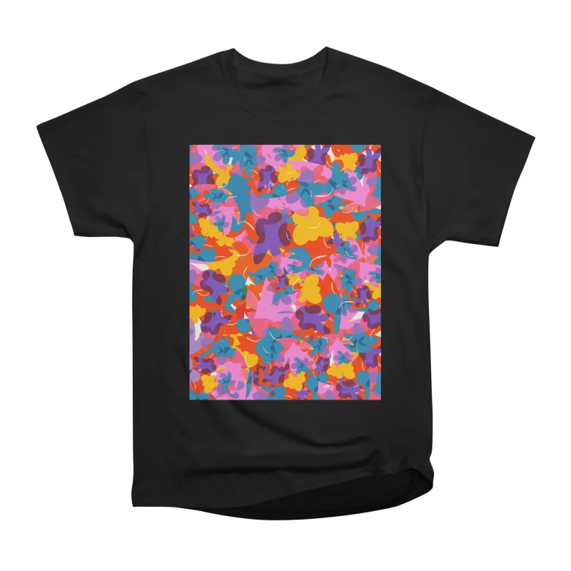 Bloom Chaos Vibrant Abstract Floral Explosion T-Shirt Tee Gift For Him ...