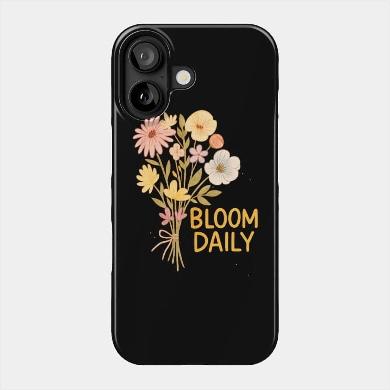 Bloom Daily Retro Hand Drawn Wildflower Quote Case for iPhone 11,12,13 ...