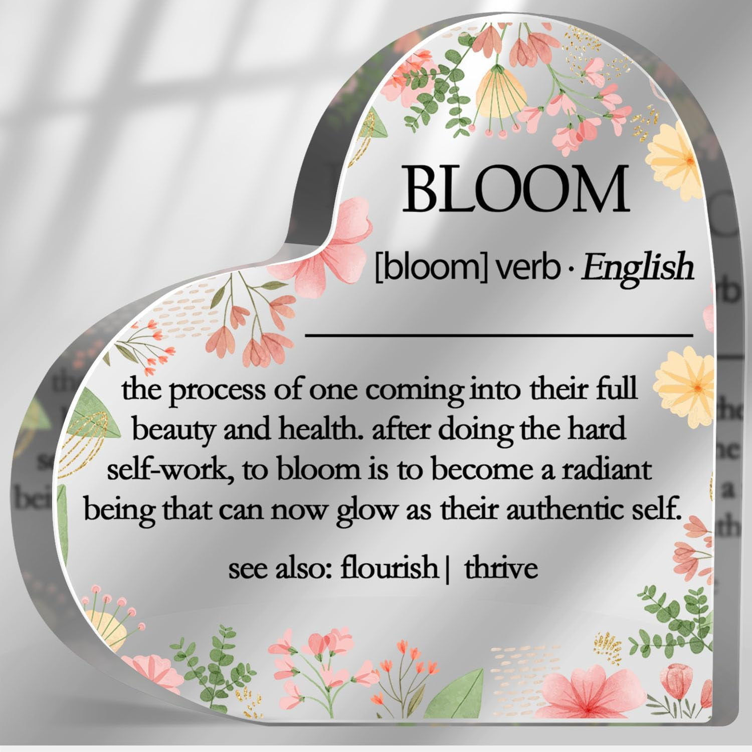 Bloom Definition Plaque, Inspirational Gifts for Women Men, Birthday ...