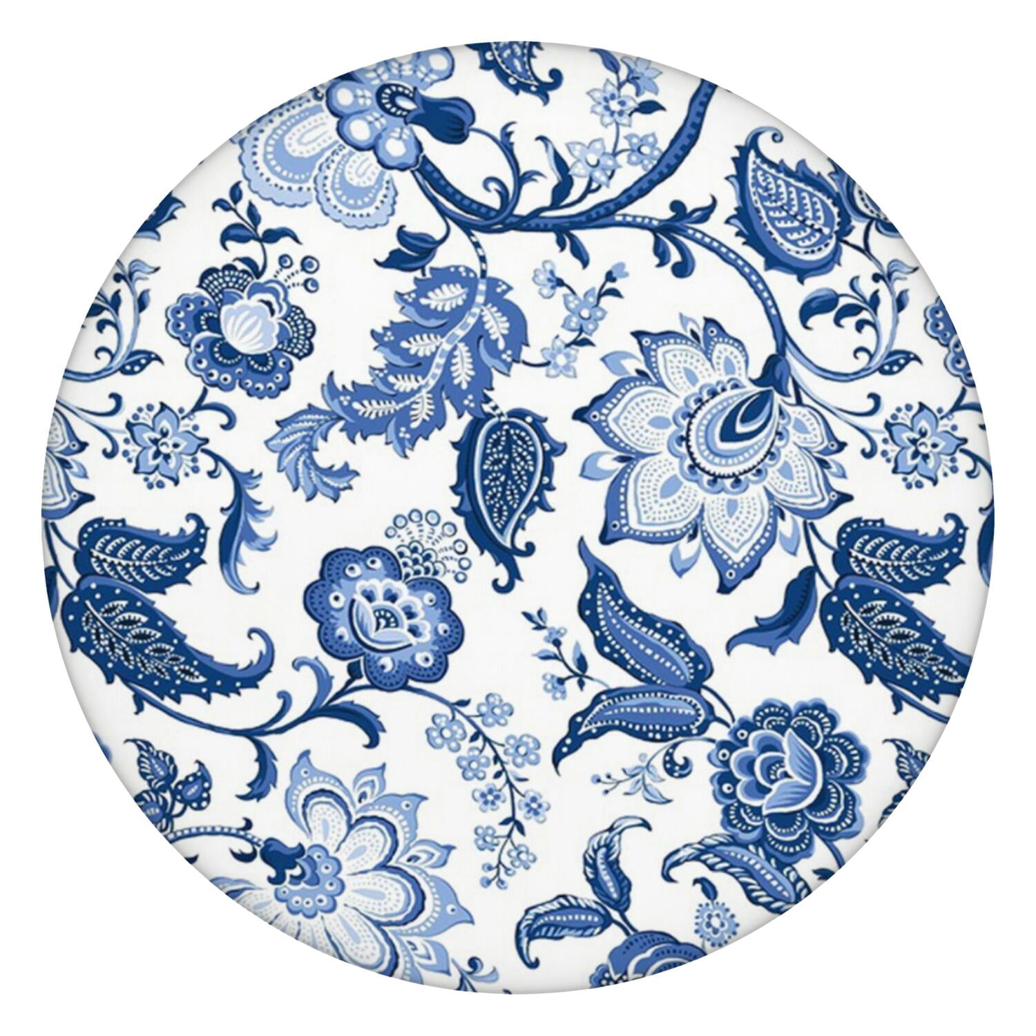 Bloom Elastic Table Cover Round Waterproof Floral Print Tablecloth for ...