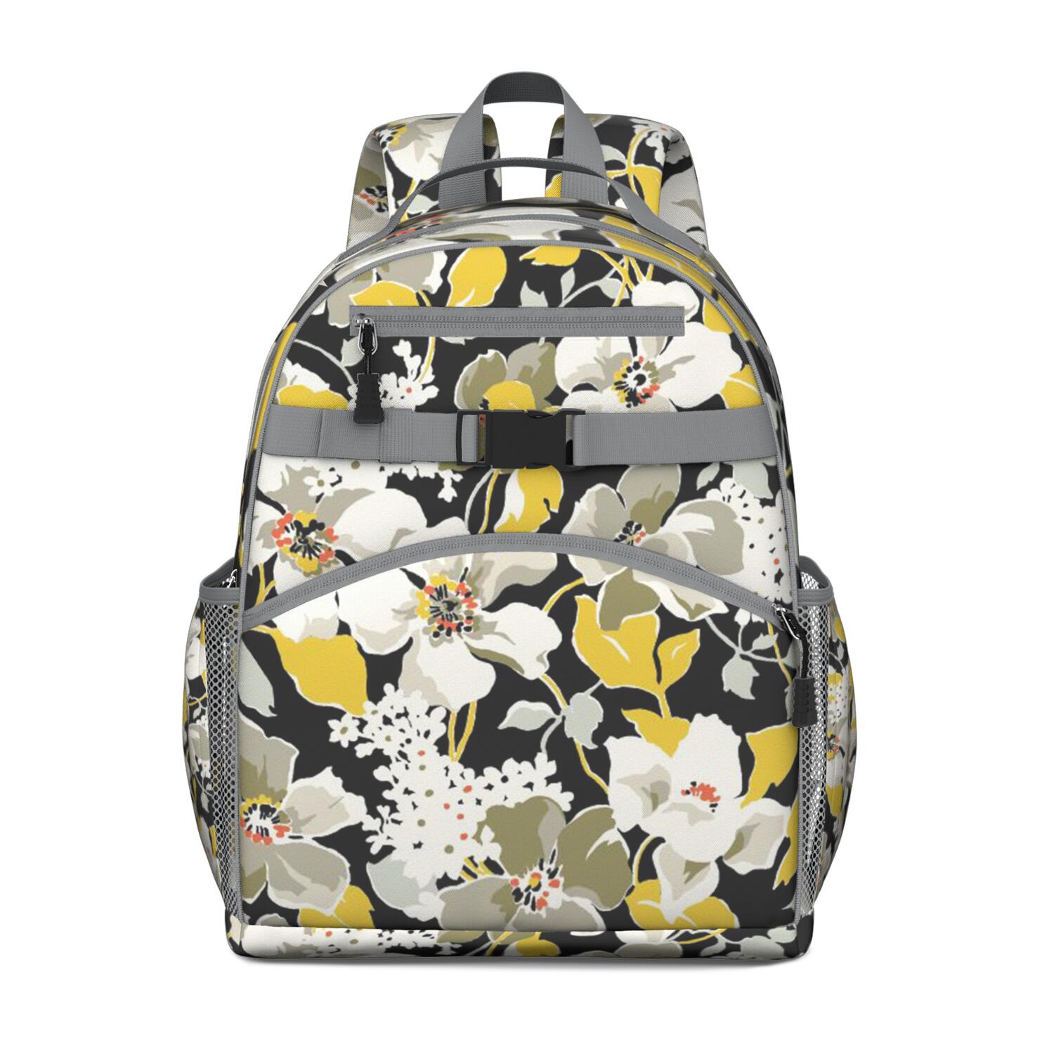 Bloom Floral Ergonomic Backpack with Adjustable Straps for Teens ...