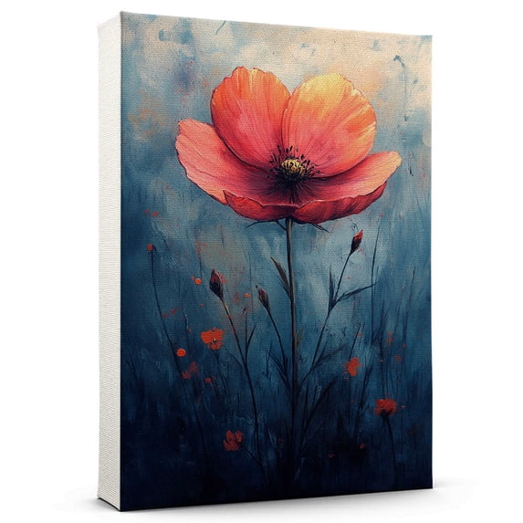 Bloom Flower Canvas Wall Art 8x12 inches - Elegant Rustic Neutral ...