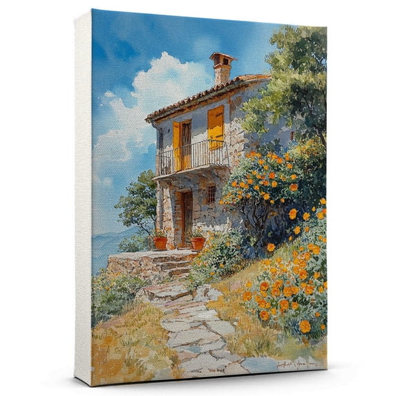 Bloom Flower Canvas Wall Art 8x12 inches - Soft Vintage Floral Painting ...
