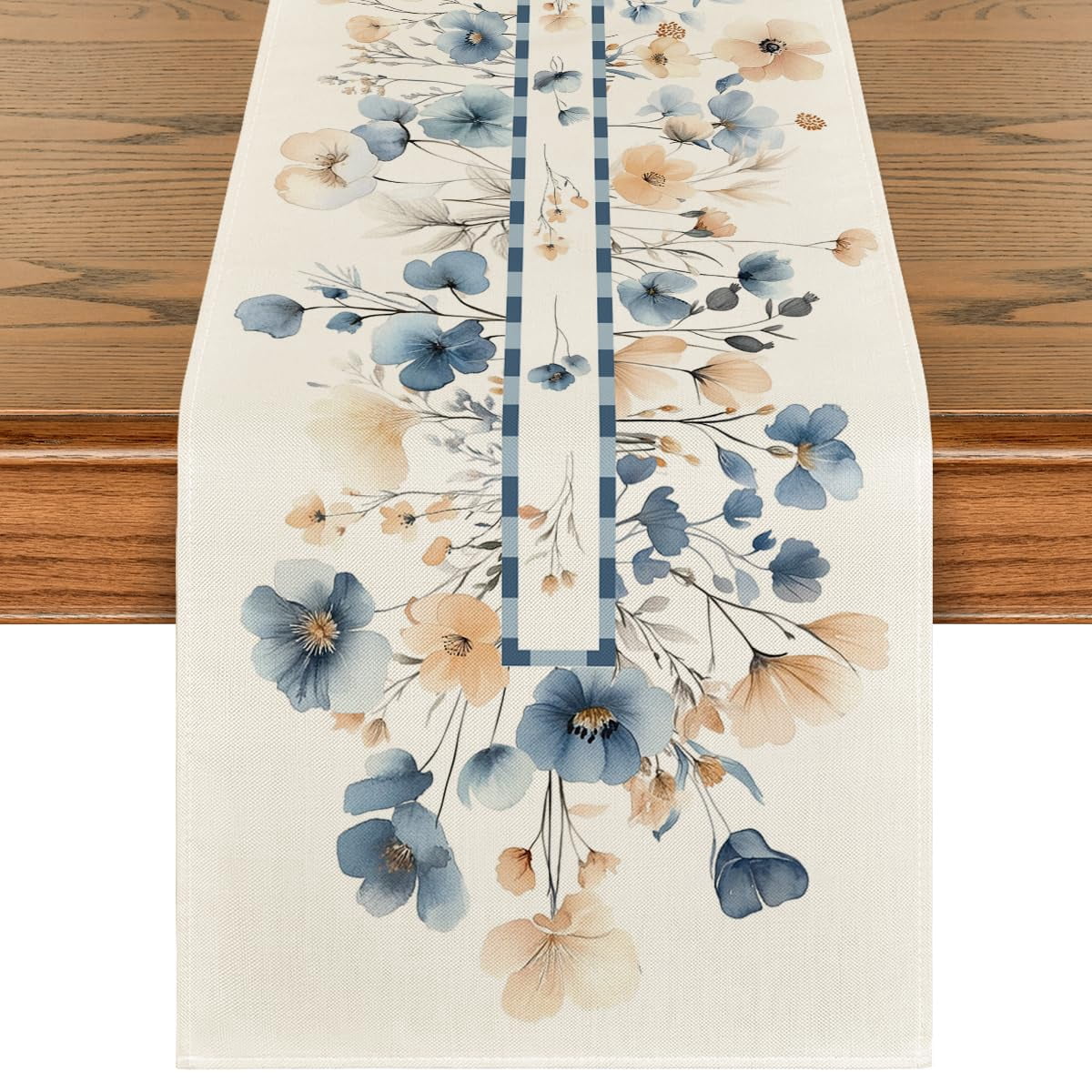 Bloom Flowers Floral Weeds Spring Table Runner, Seasonal Summer Kitchen ...