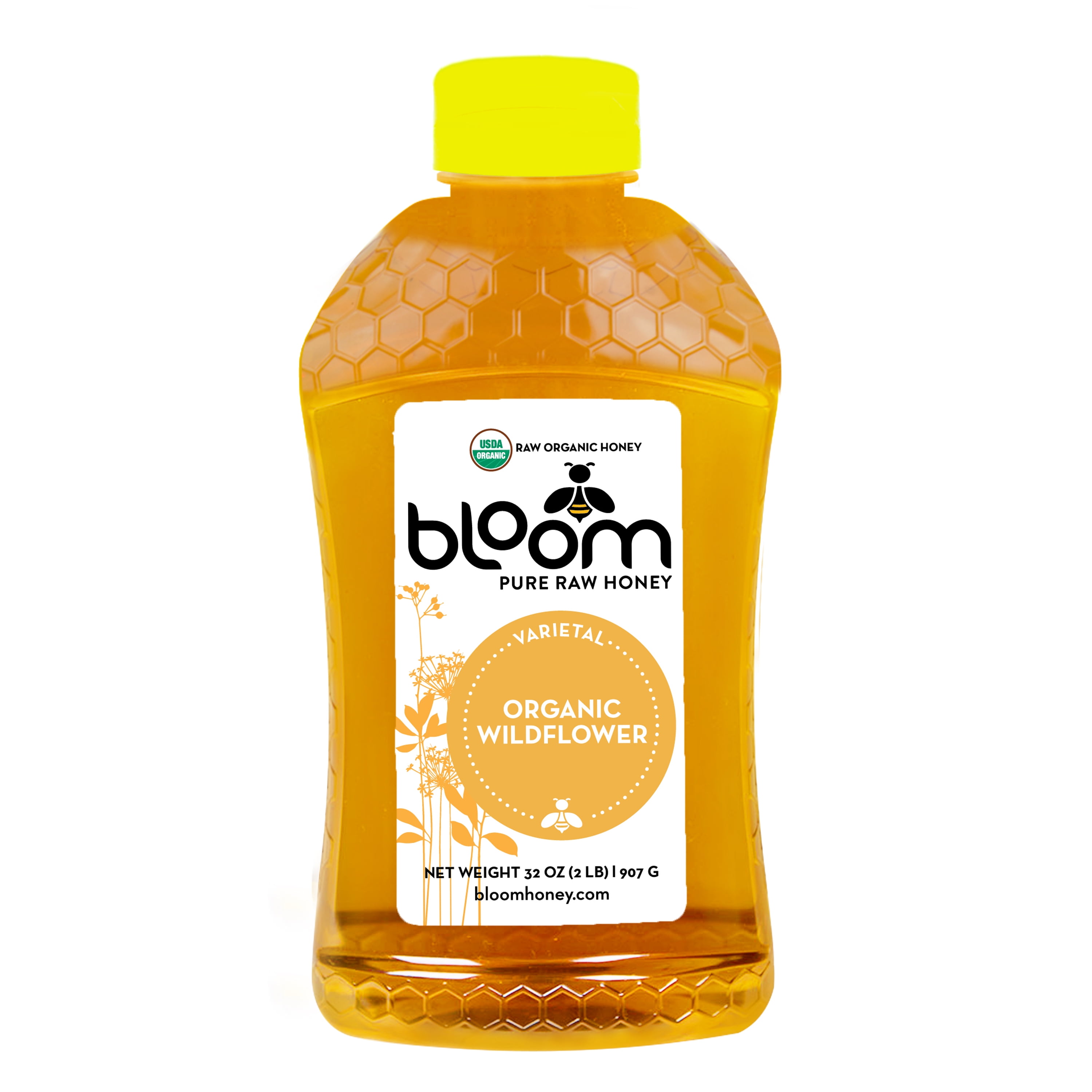 Bloom Honey Organic Raw Unfiltered Wildflower Honey, USDA & Kosher Certified, 32oz - Walmart.com