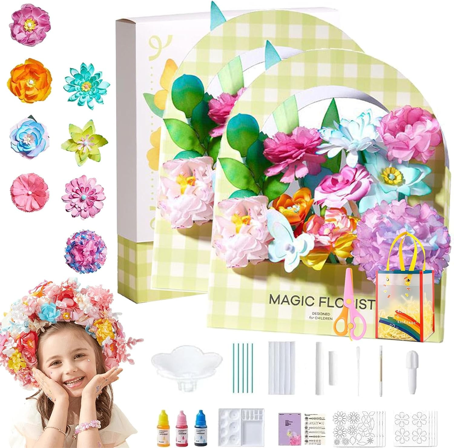 Bloom Joy Magic Petal Flower Kit, BloomJoy Magic Petal Flower Art Kit, Colored Flowers Creative ...