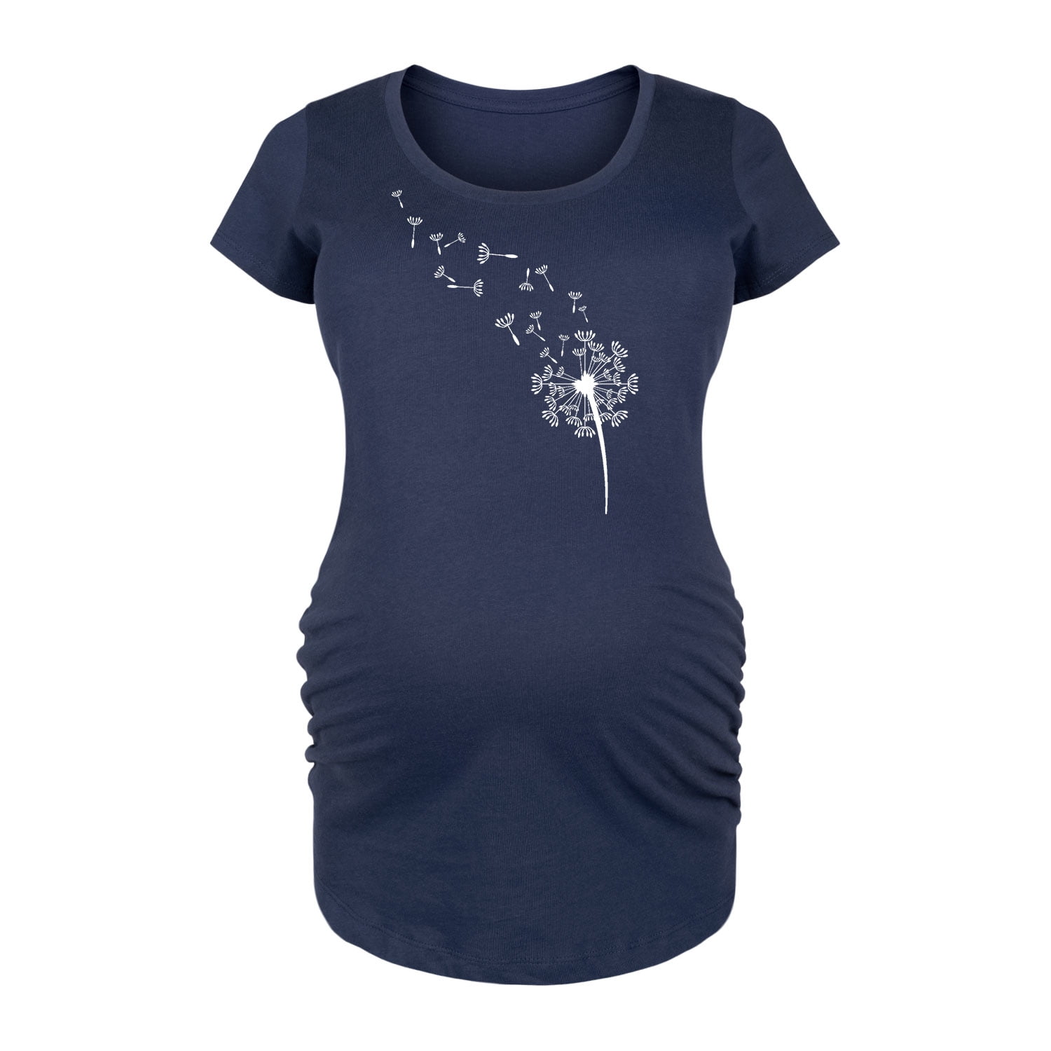 Instant Message - Dandelion Seeds - Maternity Scoop Neck Tee - Walmart.com