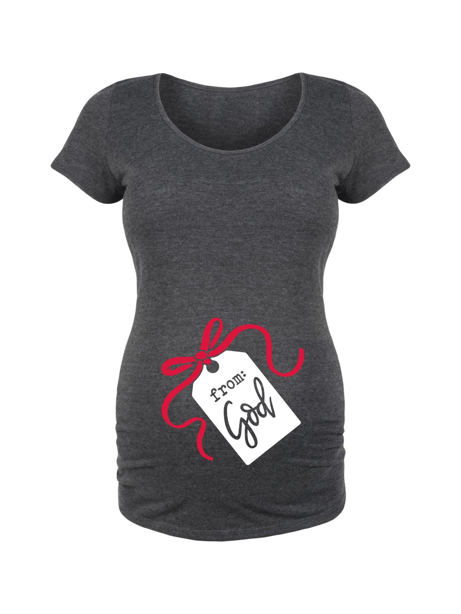 Bloom Maternity - Gift Tag From God - Maternity Scoop Neck T-Shirt ...