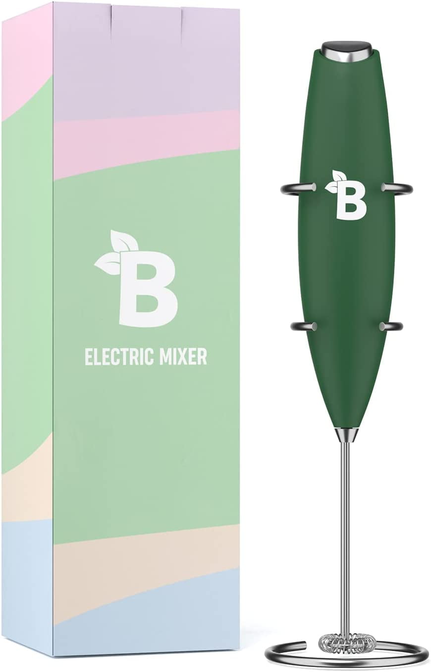 Bloom Nutrition Handheld Milk Frother, Stainless Steel Whisk, Mixer for ...
