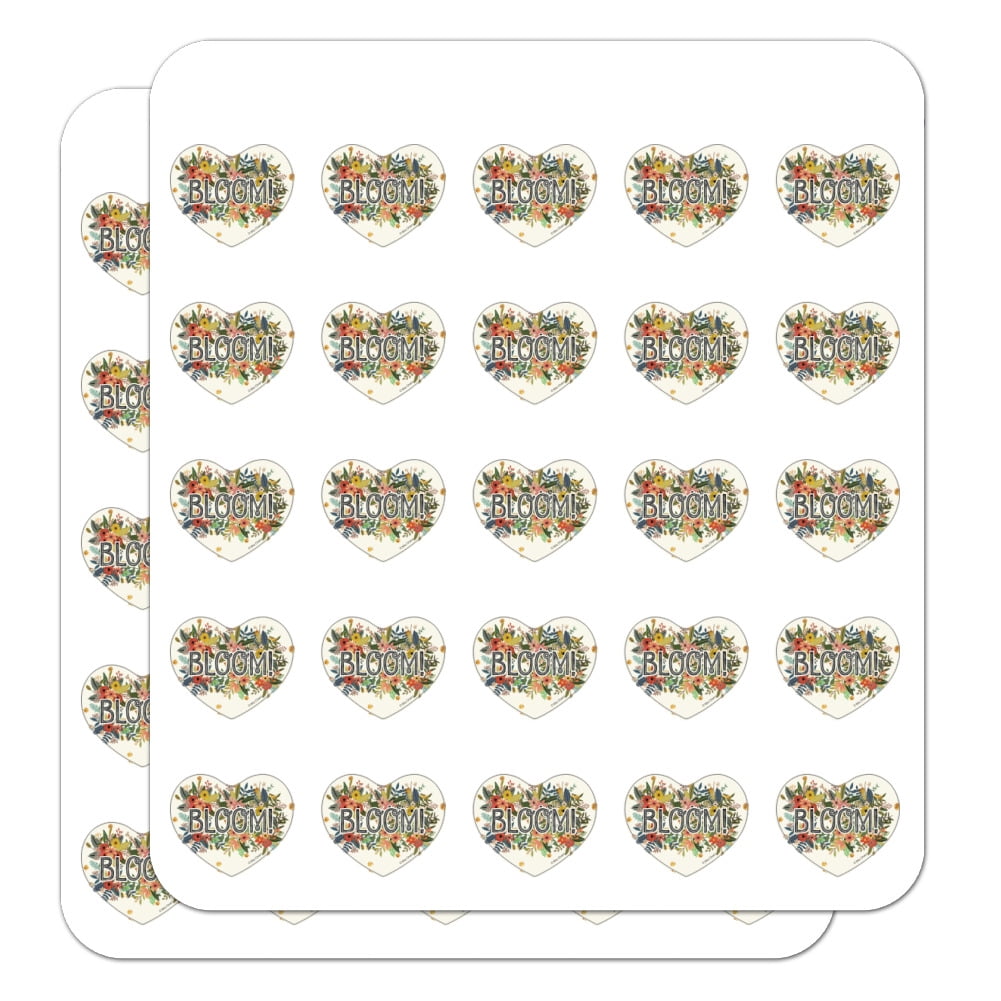 Bloom Pretty Flowers Spring Heart Shaped Planner Calendar Scrapbook ...
