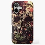 Bloom Skull with Flowers Growing from Cranium Gothic Botanical Art ...