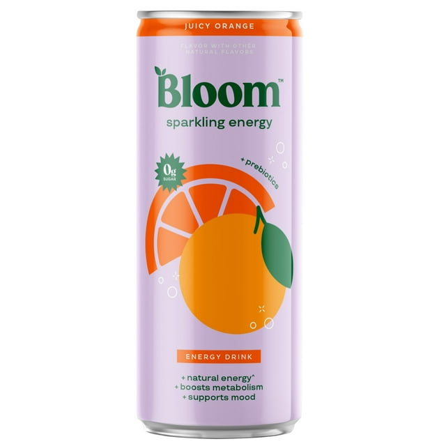 Bloom Sparkling Energy Juicy Orange 12oz Single Can - Walmart.com