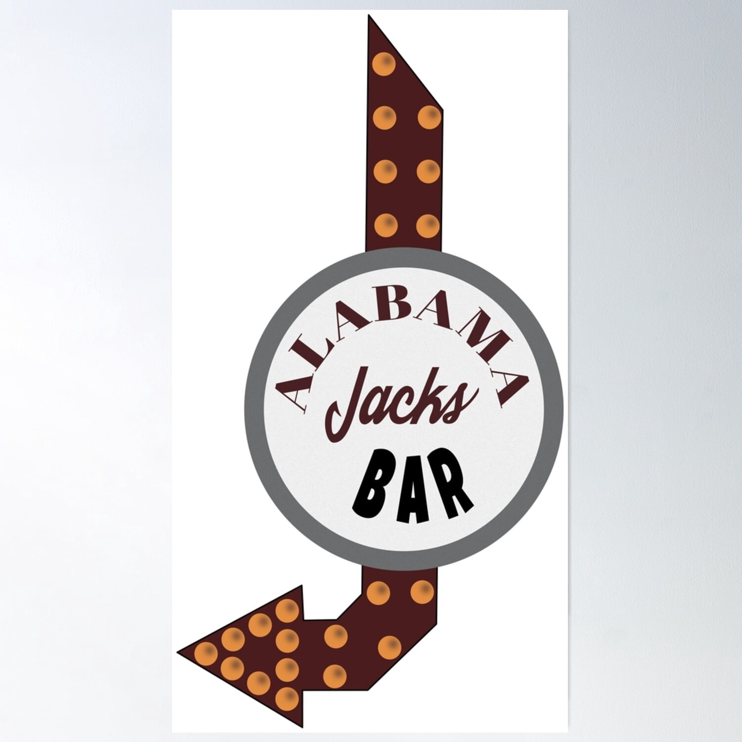 Bloom Theory Alabama Jacks Poster Wall Art, Modern Wall Decor, 8x12 ...