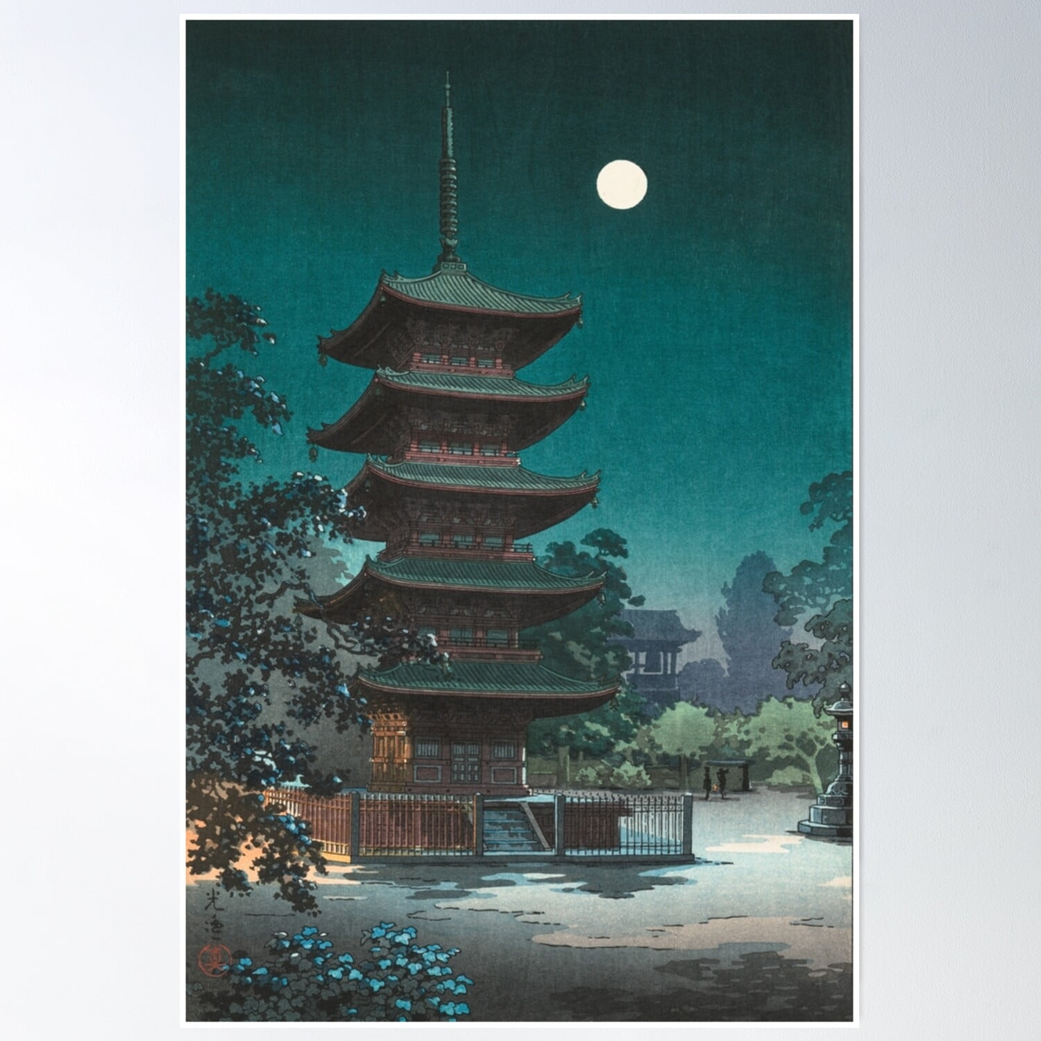 Bloom Theory Asakusa Kinryūzan Temple By Tsuchiya Kōitsu Poster Wall ...