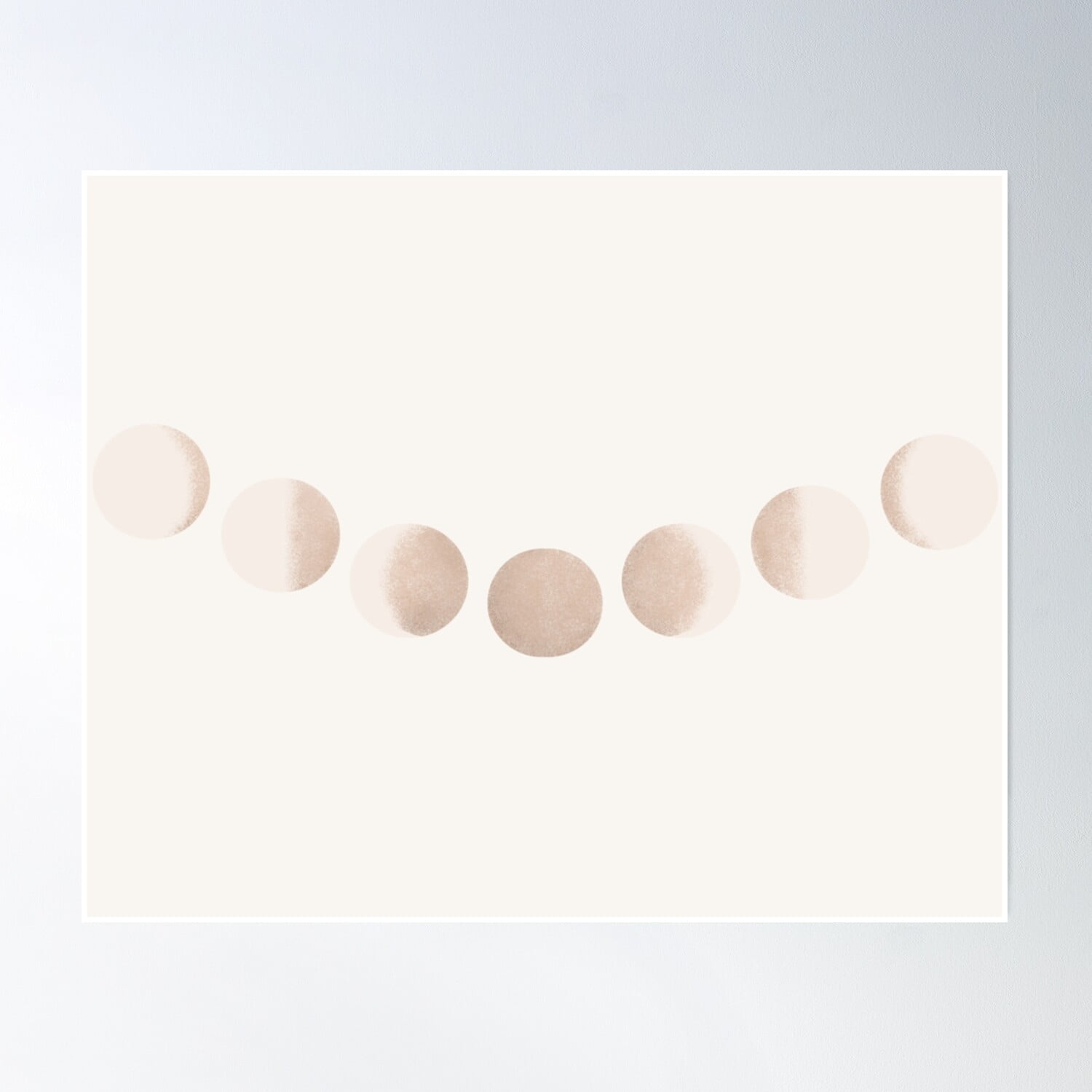 Bloom Theory Blush Moon Phases Poster Wall Art, Modern Wall Decor ...