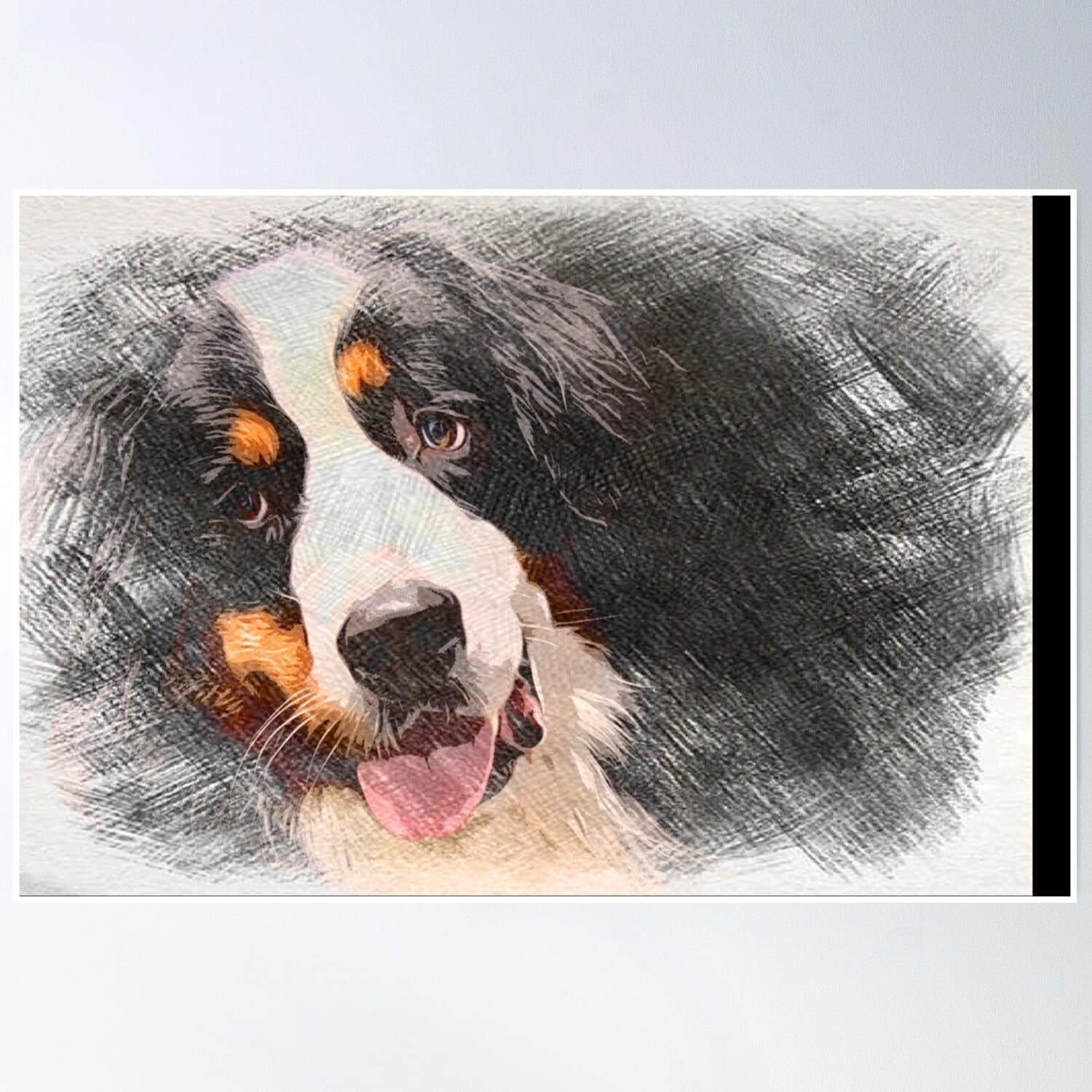 Bloom Theory Burnese Mountain Dog Poster Wall Art, Modern Wall Decor, 16x24 UNFRAMED - Walmart.com
