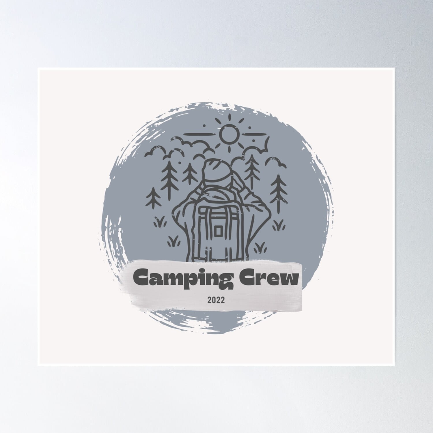 Bloom Theory Camping Crew 2022 - Family Vacation Making Memories Together Poster Wall Art ...