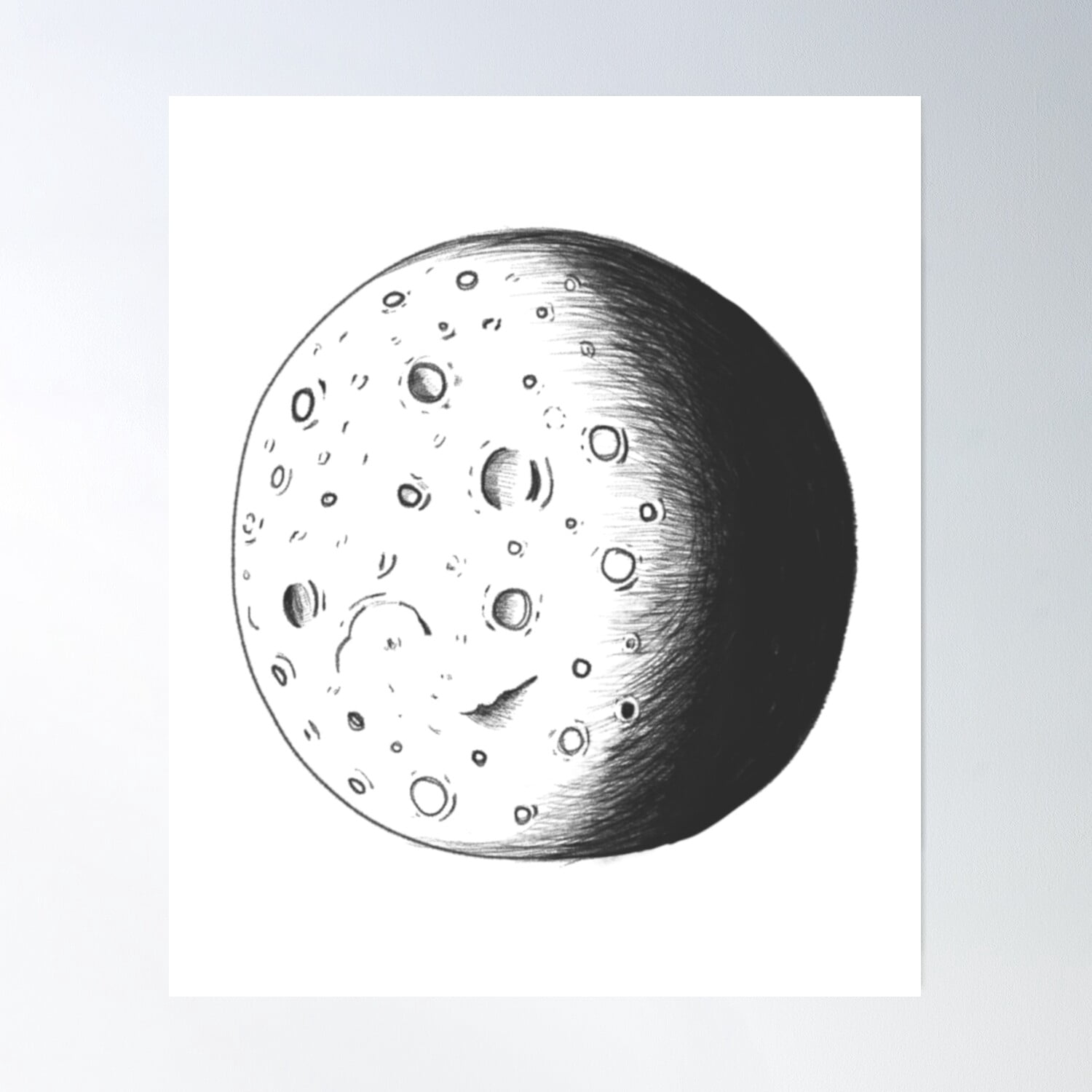 Bloom Theory Cartoon Moon Poster Wall Art, Modern Wall Decor, 16x24 ...