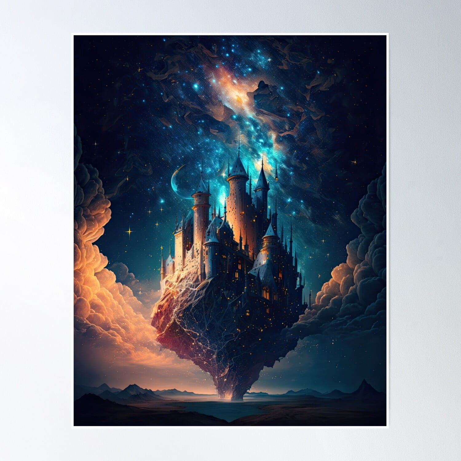 Bloom Theory Castles In The Sky Poster Wall Art, Modern Wall Decor ...