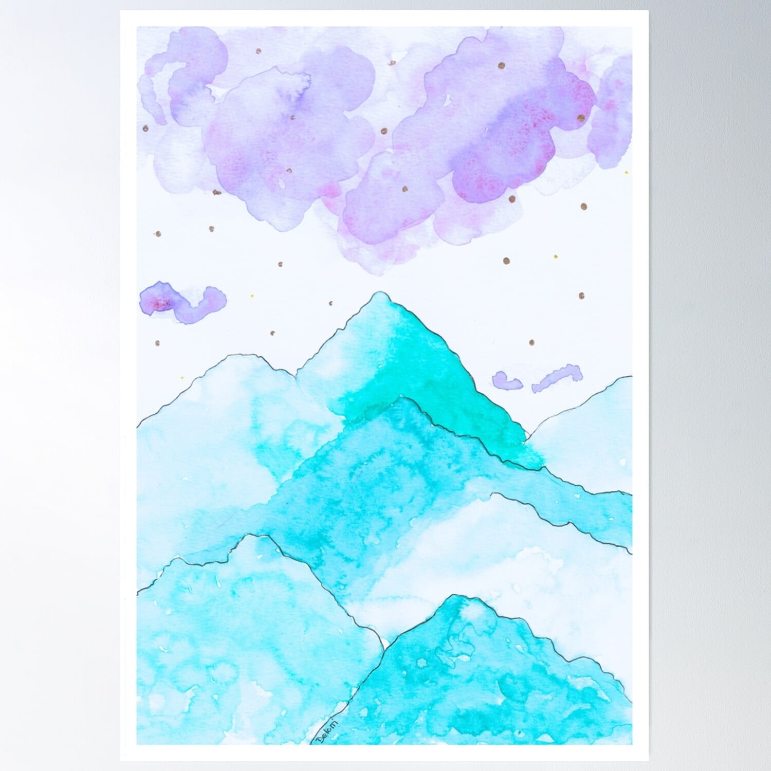 Bloom Theory Cima - The Summit Poster Wall Art, Modern Wall Decor ...